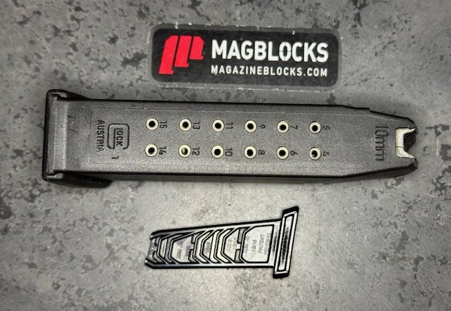 Glock 20, 40 (10mm) 8/15 Magazine Capacity Limiter Hunting
