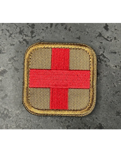 Magblock Red and Black Cross Medic ID Patch